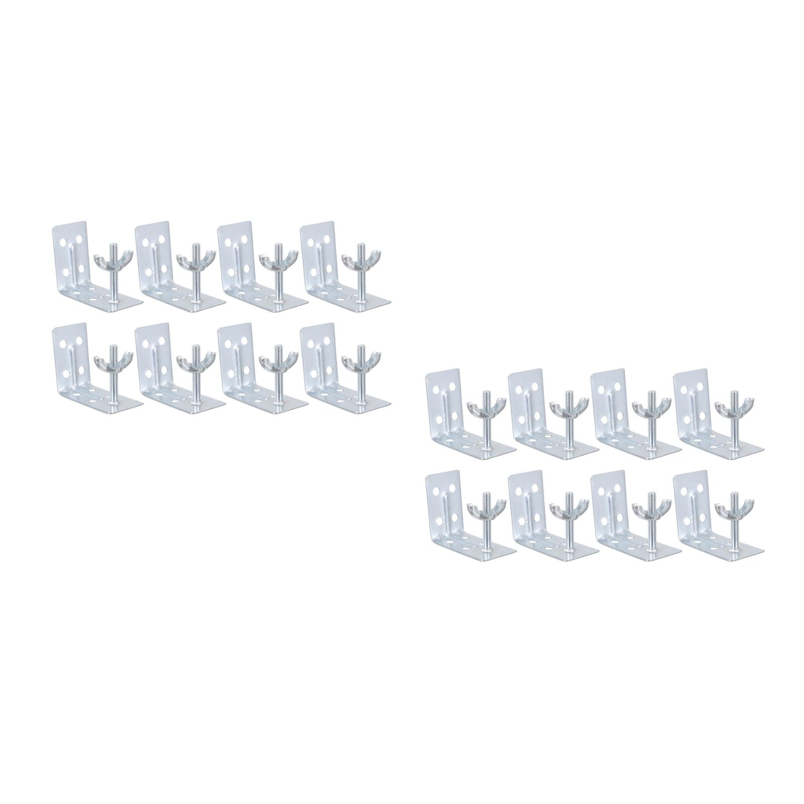 Hemoton 16 Pcs Iron Practical Curtain L Brackets Curtain Side-mounted ...