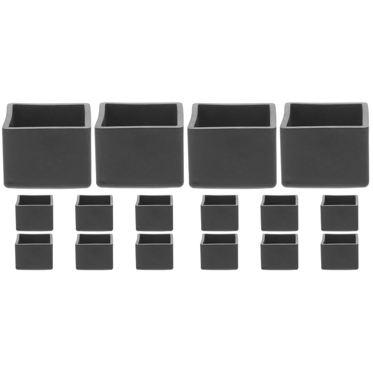 EXHUMKY Black PP Chair Leg Floor Protectors for Hardwood Floors 16Pcs ...