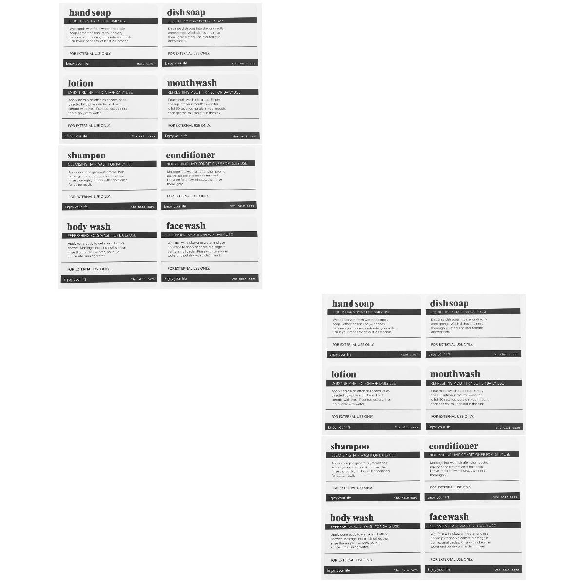 Hemoton 16 Sheets of Toiletries Stickers Self Adhesive Labels Cosmetic ...