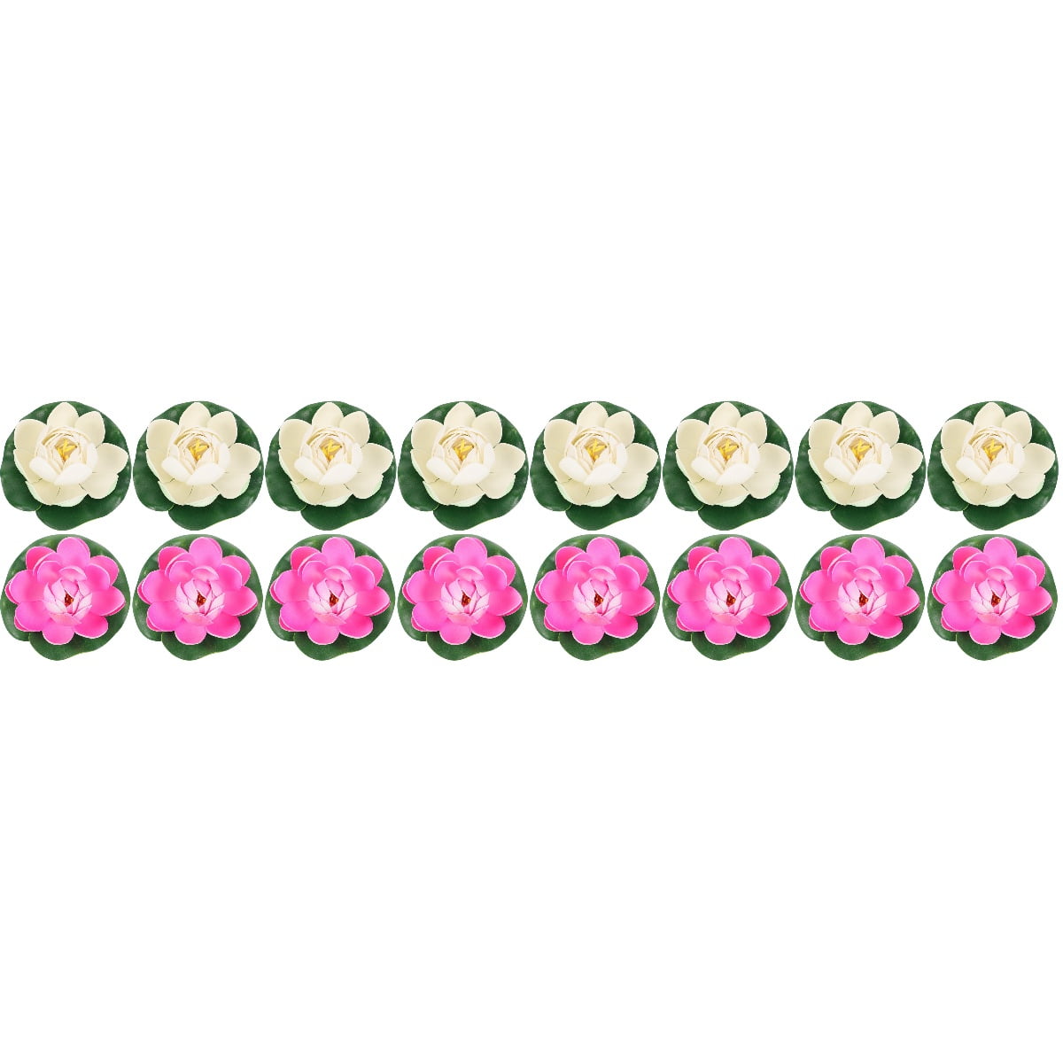 Hemoton 16 pcs Highly Simulation Lotus-flower Pond Floated Lotus-flower ...