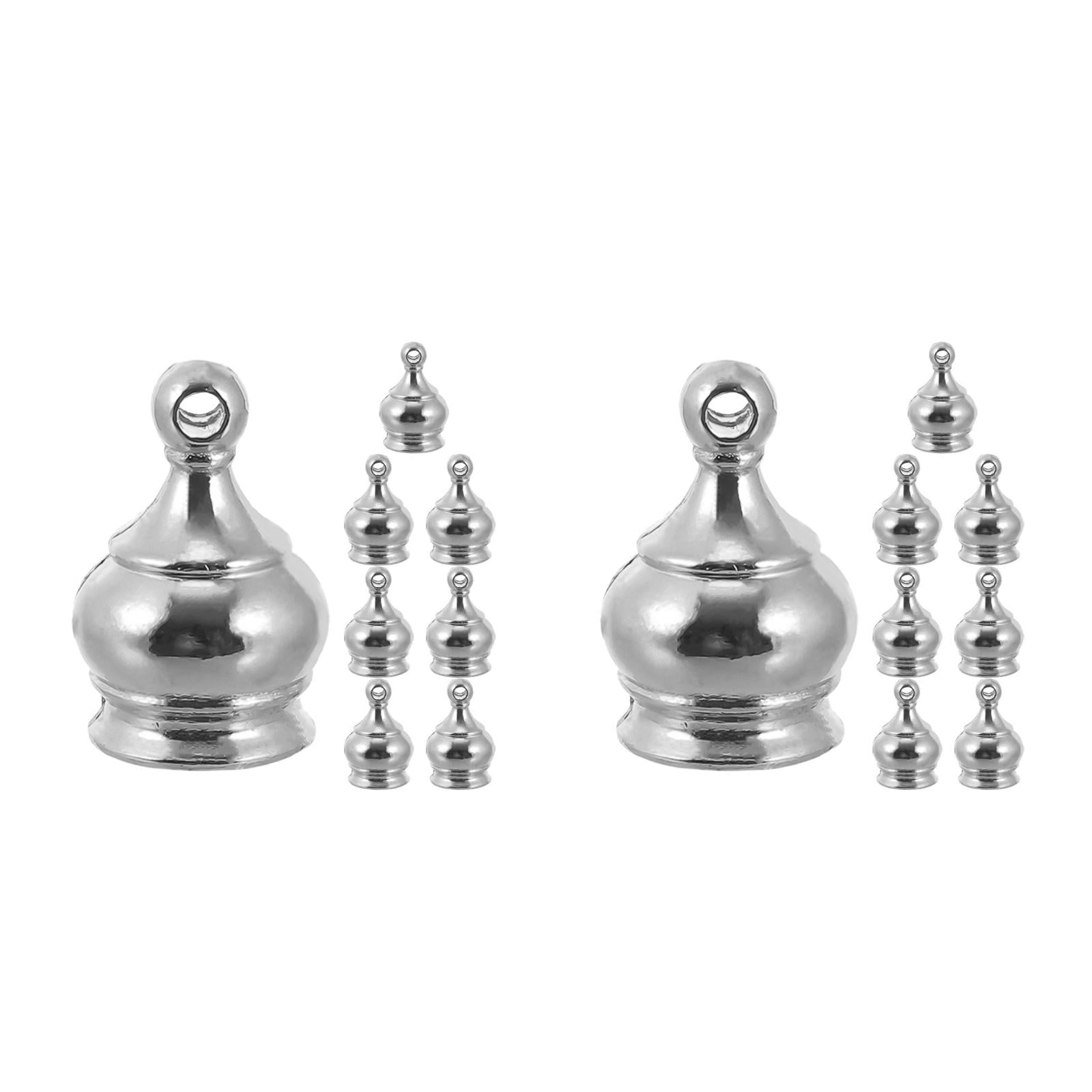 Hemoton 16 pcs Lamp Finial Cap Knob Brass Decorative Screw Topper For ...
