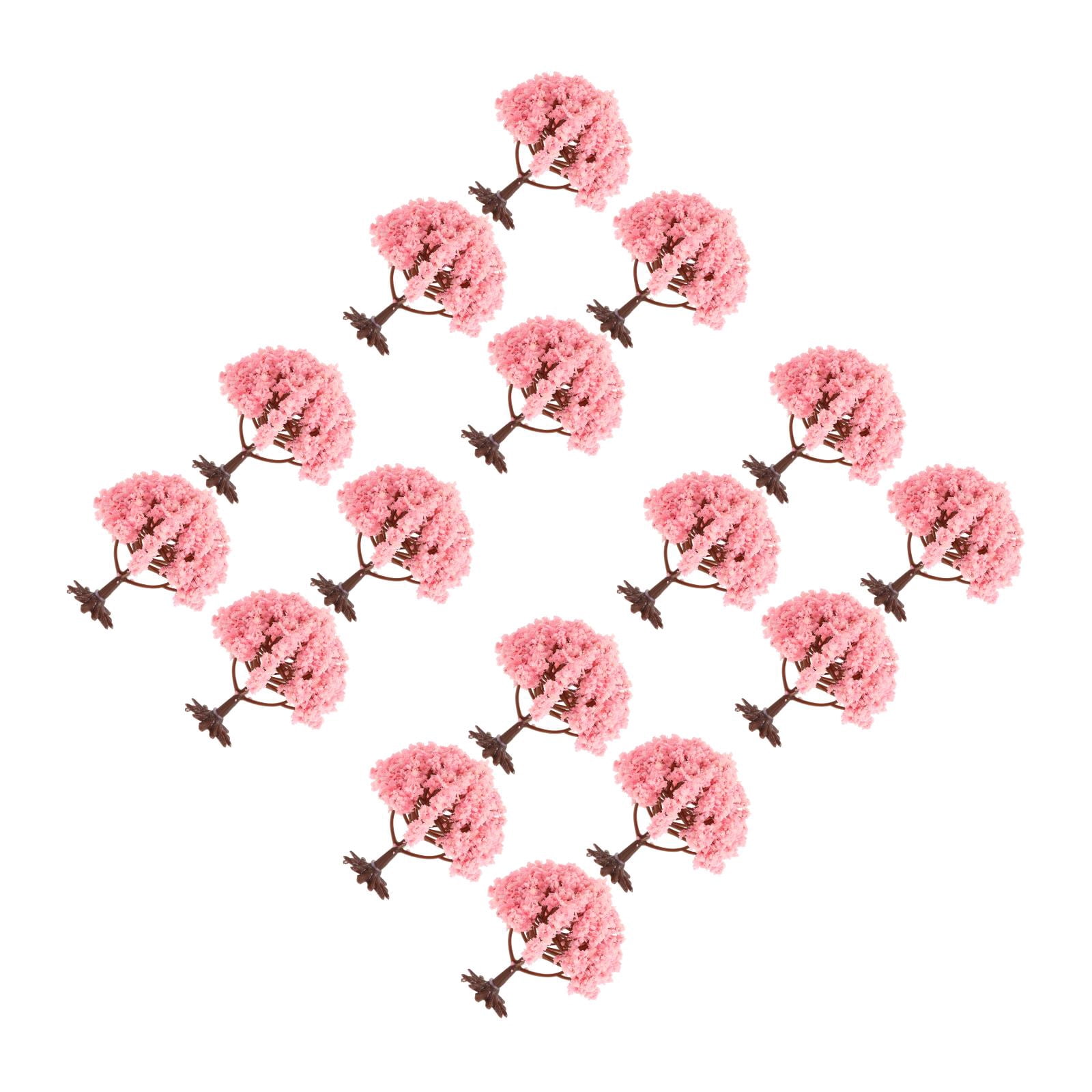 Hemoton 16 pcs Model Trees Miniature Flower Tree Model Diy Building ...