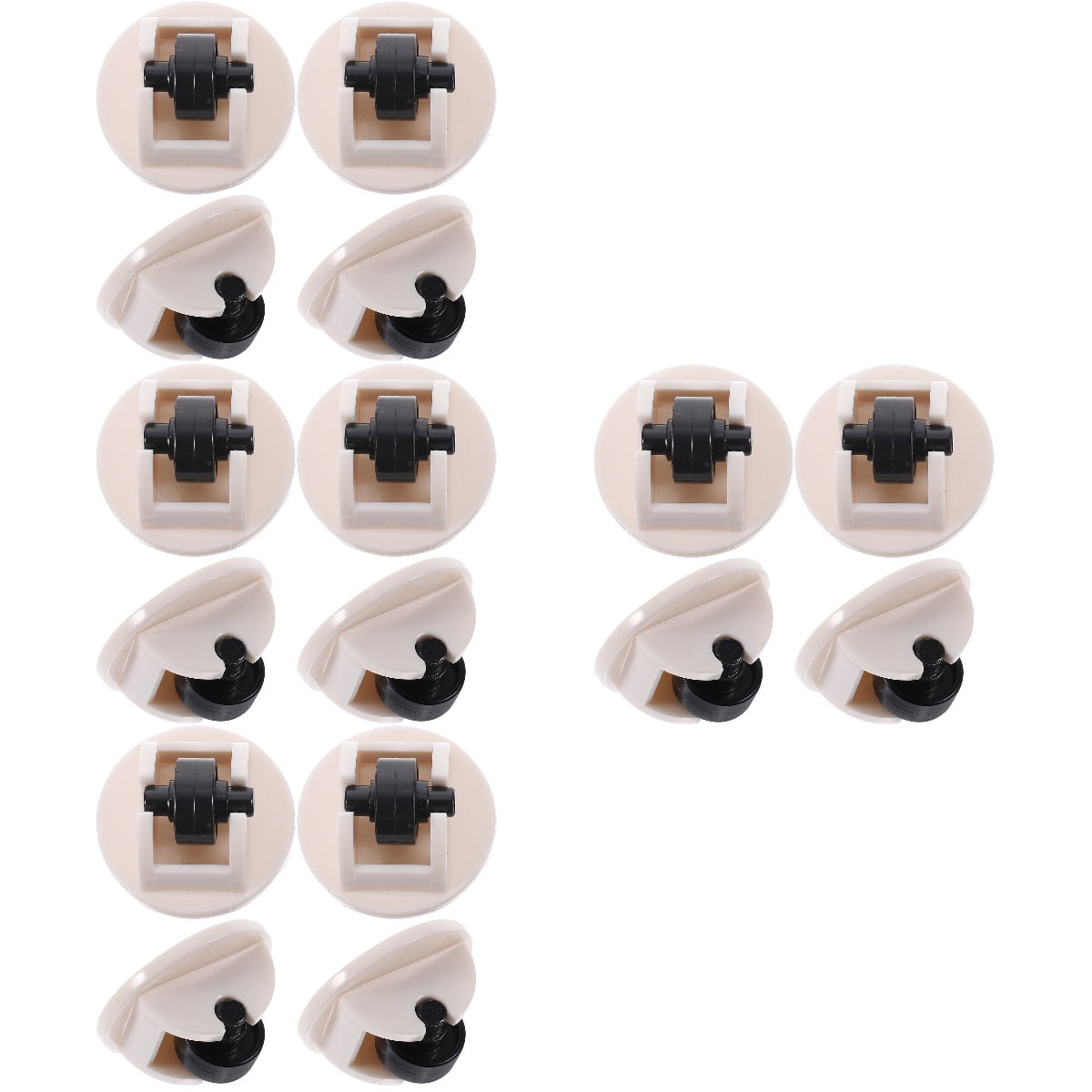 Hemoton 16 pcs Small Caster Wheels Adhesive Non Swivel Casters Mini ...