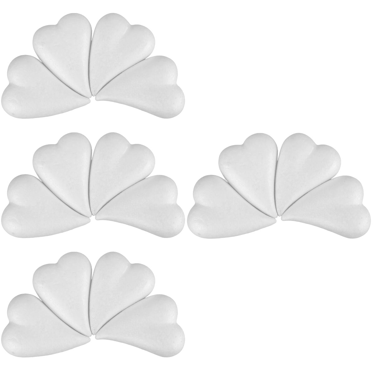 Hemoton 16 pcs Uncolored Foams Heart Blank Heart for DIY Ornament ...