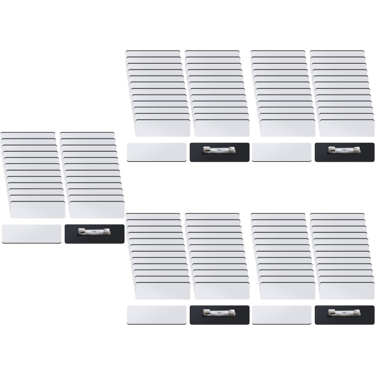 Hemoton 160 Pcs Blank Name Tags Sublimation Name Tag, Name Tags ...