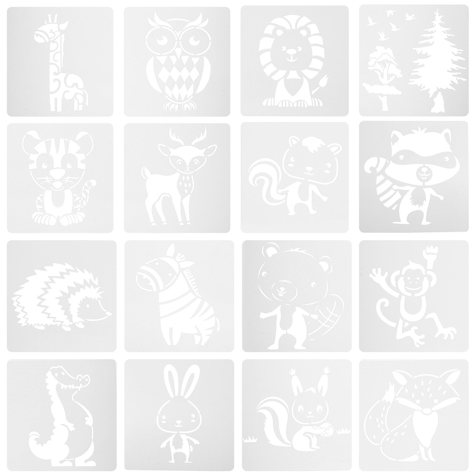 HEMOTON 16Pcs Painting Stencils for Animals Drawing Kids Crafting ...