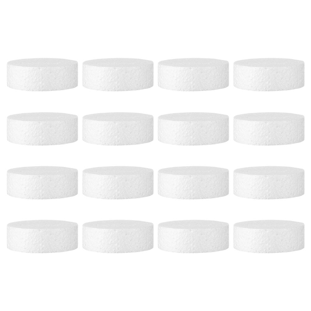 Hemoton 16pcs White Foam Circles for DIY Arts and Crafts Round Foam ...