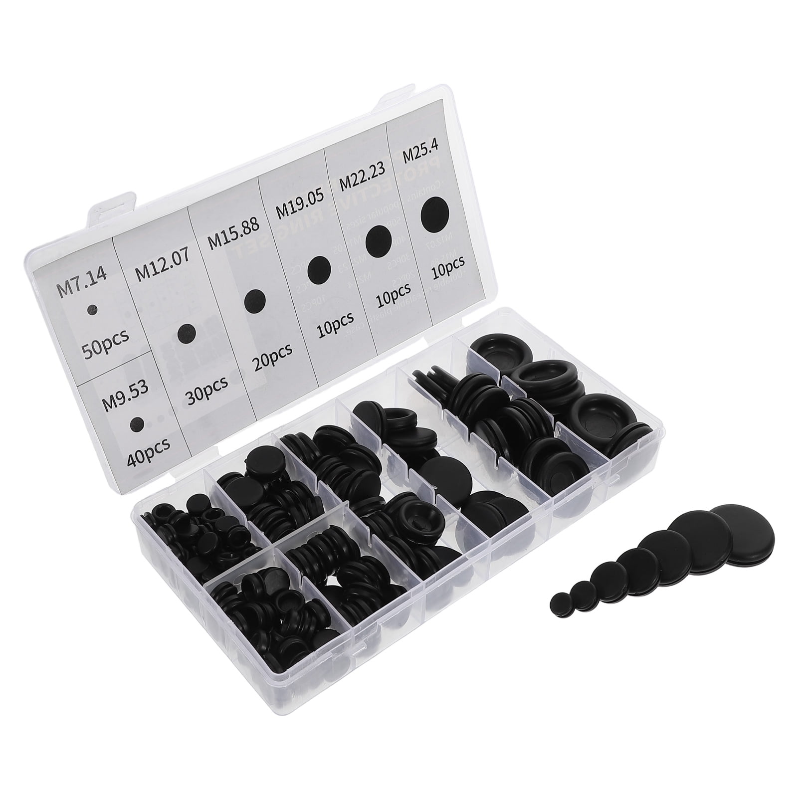 Hemoton 170pcs Rubber Grommets for Cables Wire Cable Grommets Rubber ...