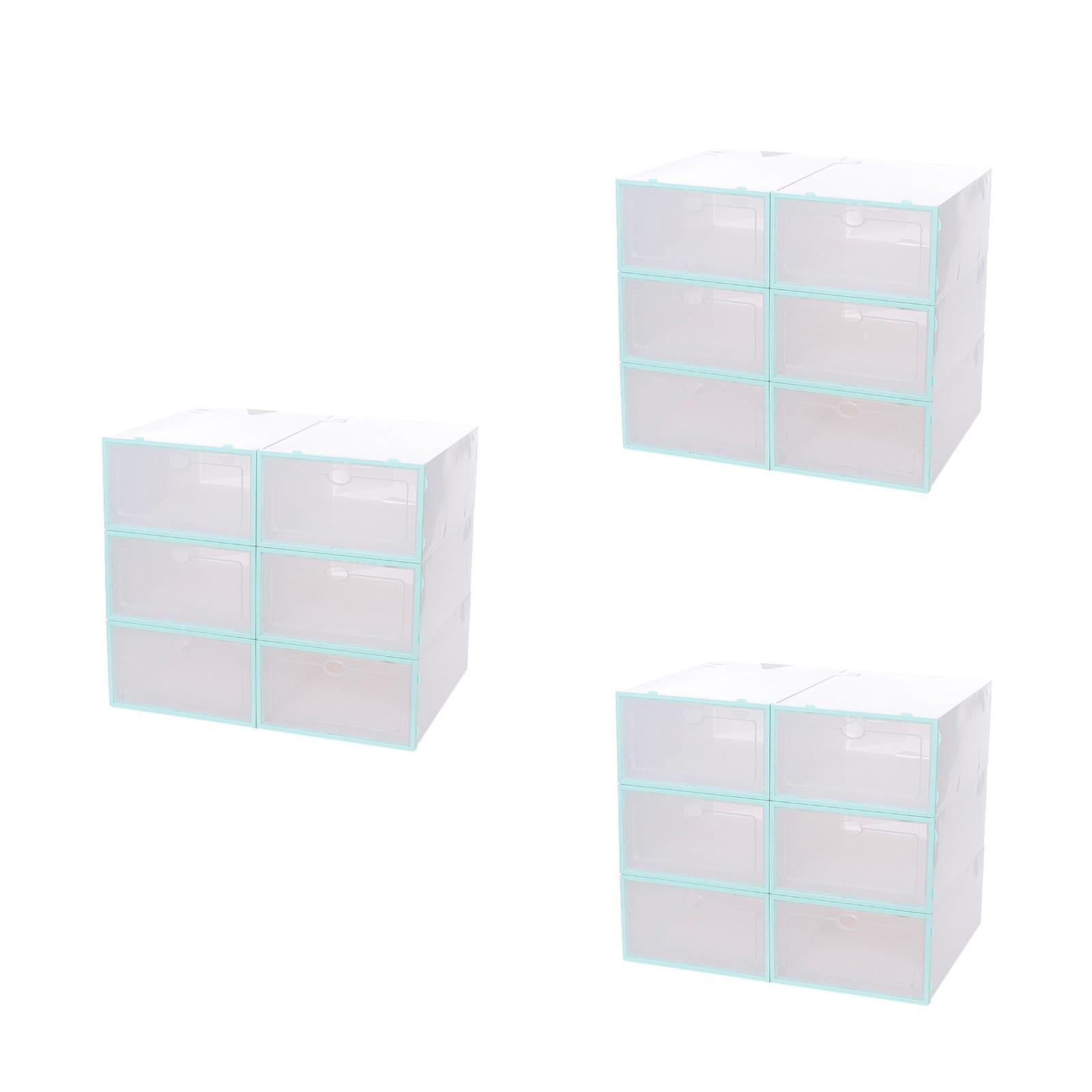 Hemoton 18 PCS Stackable Shoe Boxes Clear Sneaker Storage Boxes with ...