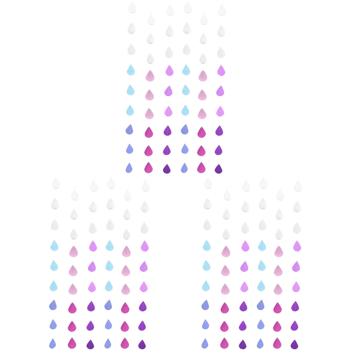 HEMOTON 18 Strings of Raindrop Garland Decorations Hanging Raindrop ...