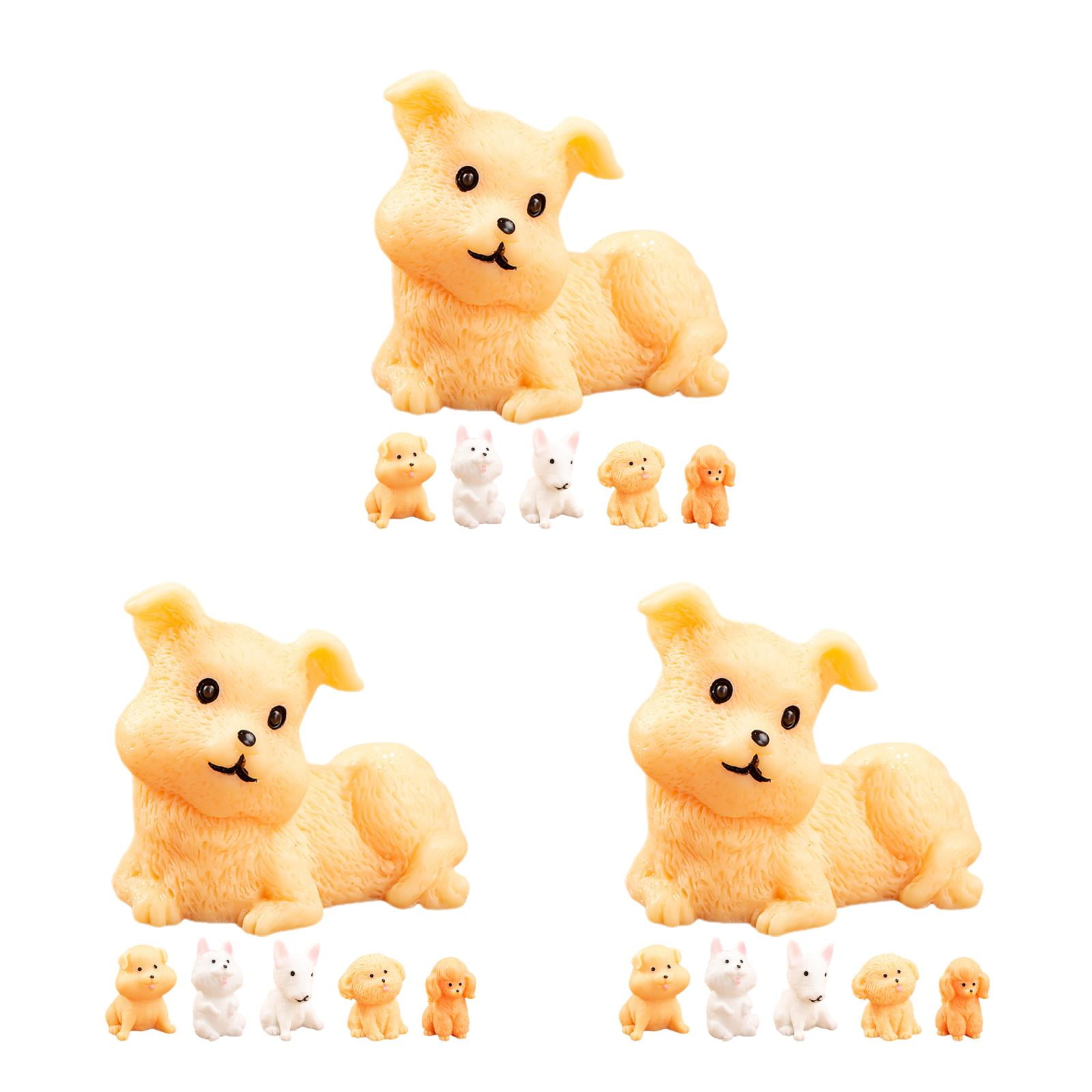 Hemoton 18 pcs Mini Resin Dog Figurines Tiny Dog Statues Miniature ...