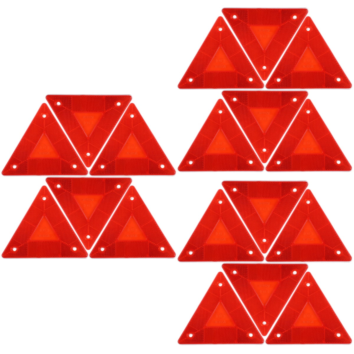 Hemoton 18 pcs Vehicle Triangle Reflectors Safety Sign Slow Moving ...