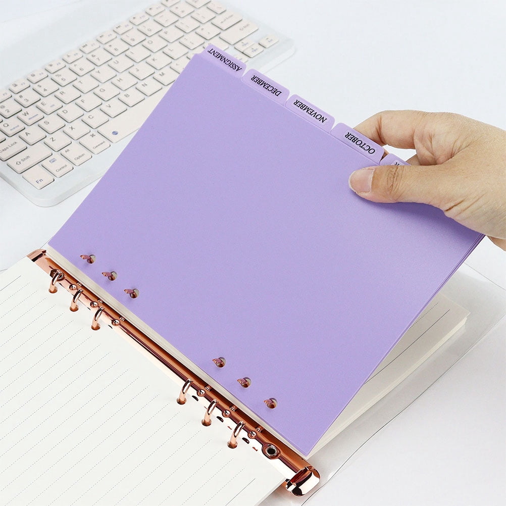 Hemoton 18pcs Plastic A5 Notebooks Index Dividers Binder Dividers with ...