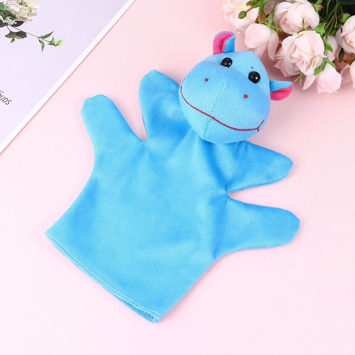 Hemoton 20CM Plush Animal Hand Puppet Toy, Adorable Five-Finger Prop ...