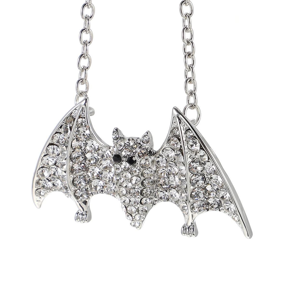 Hemoton 1Pc Fashion Halloween Rhinestone Bat Necklace Party Jewelry ...