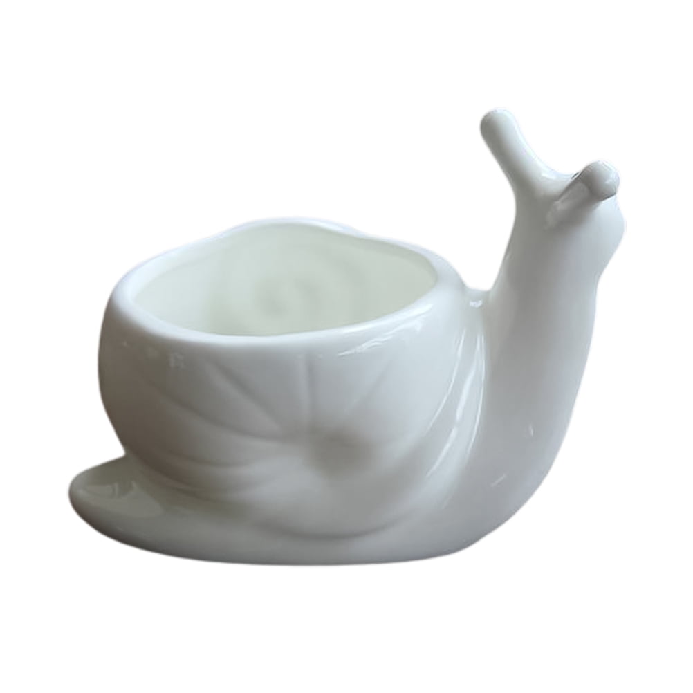 WEAVILUX Ceramic Flower Pot Durable White for Garden and Balcony 1Pc ...