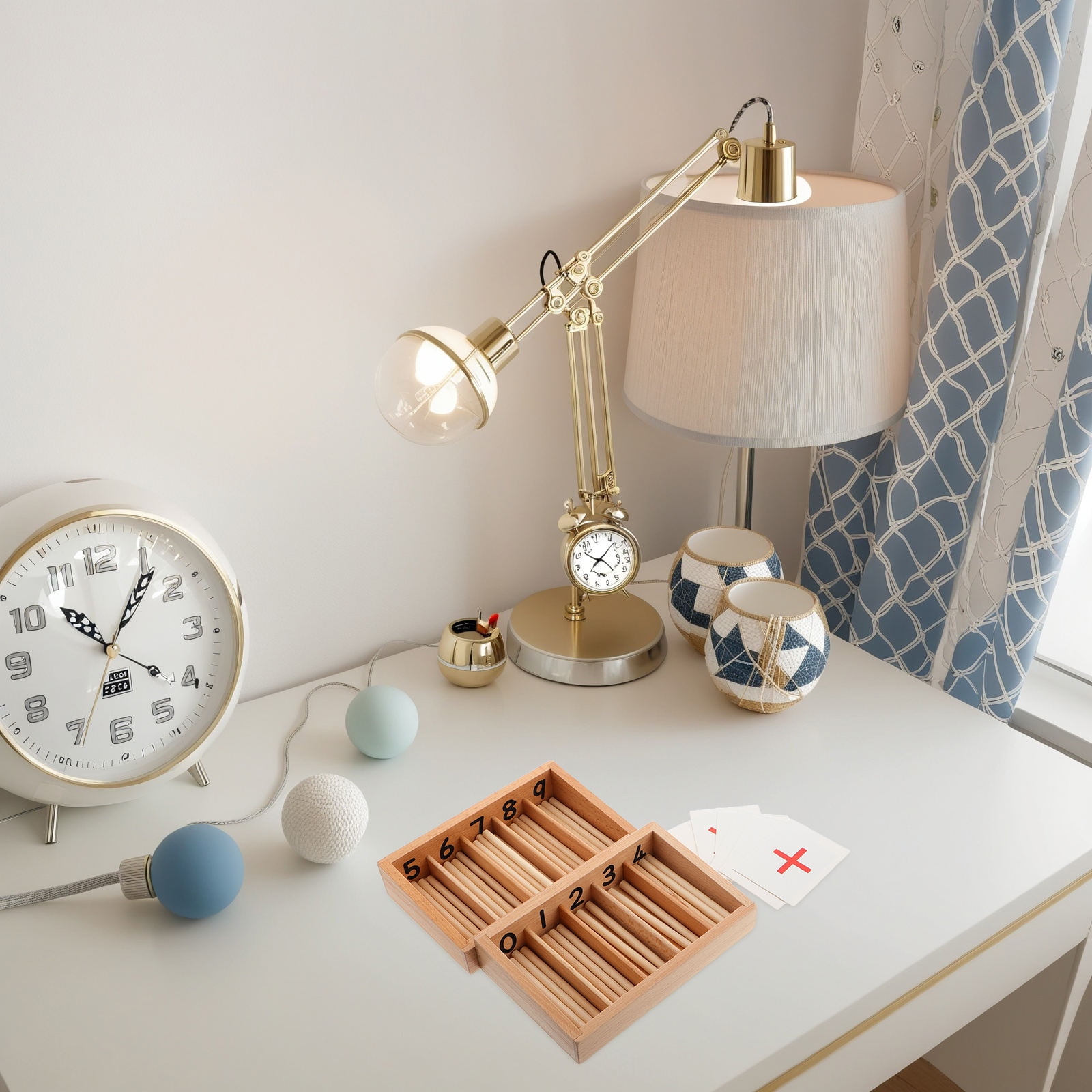 Hemoton 1Set Montessori Spindle Box Math Learning Toys for Toddlers ...