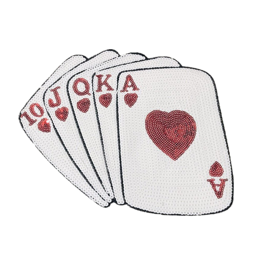 Hemoton 1pcs Shining Poker Clothing Patch Sticker DIY Handmade Hole ...