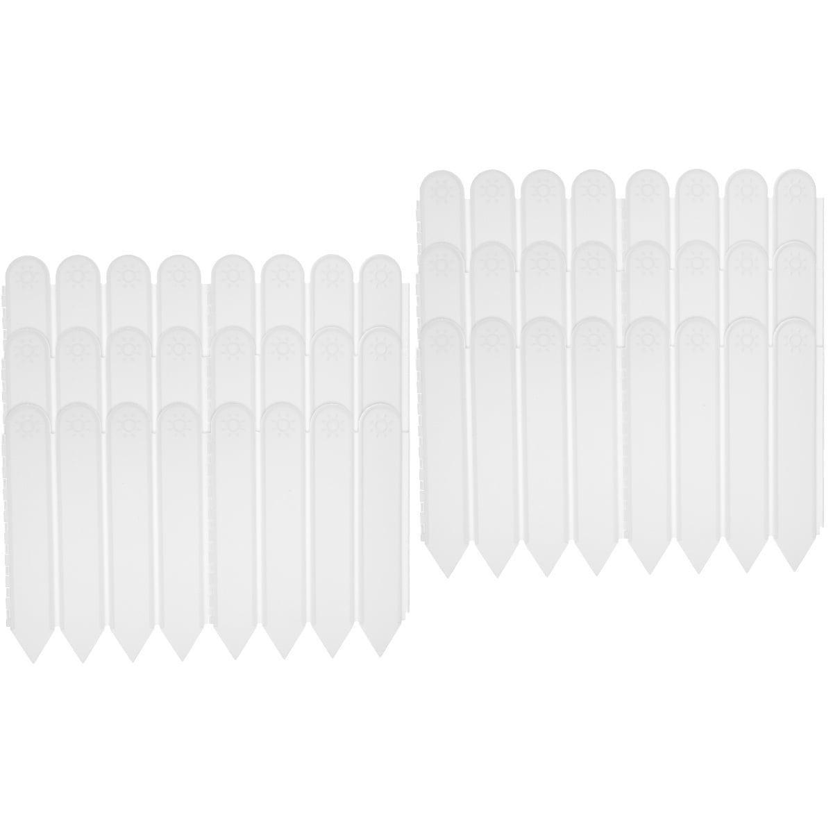 Hemoton 2 Bags Lawn Fence Garden Decor Edging Border Portable White ...