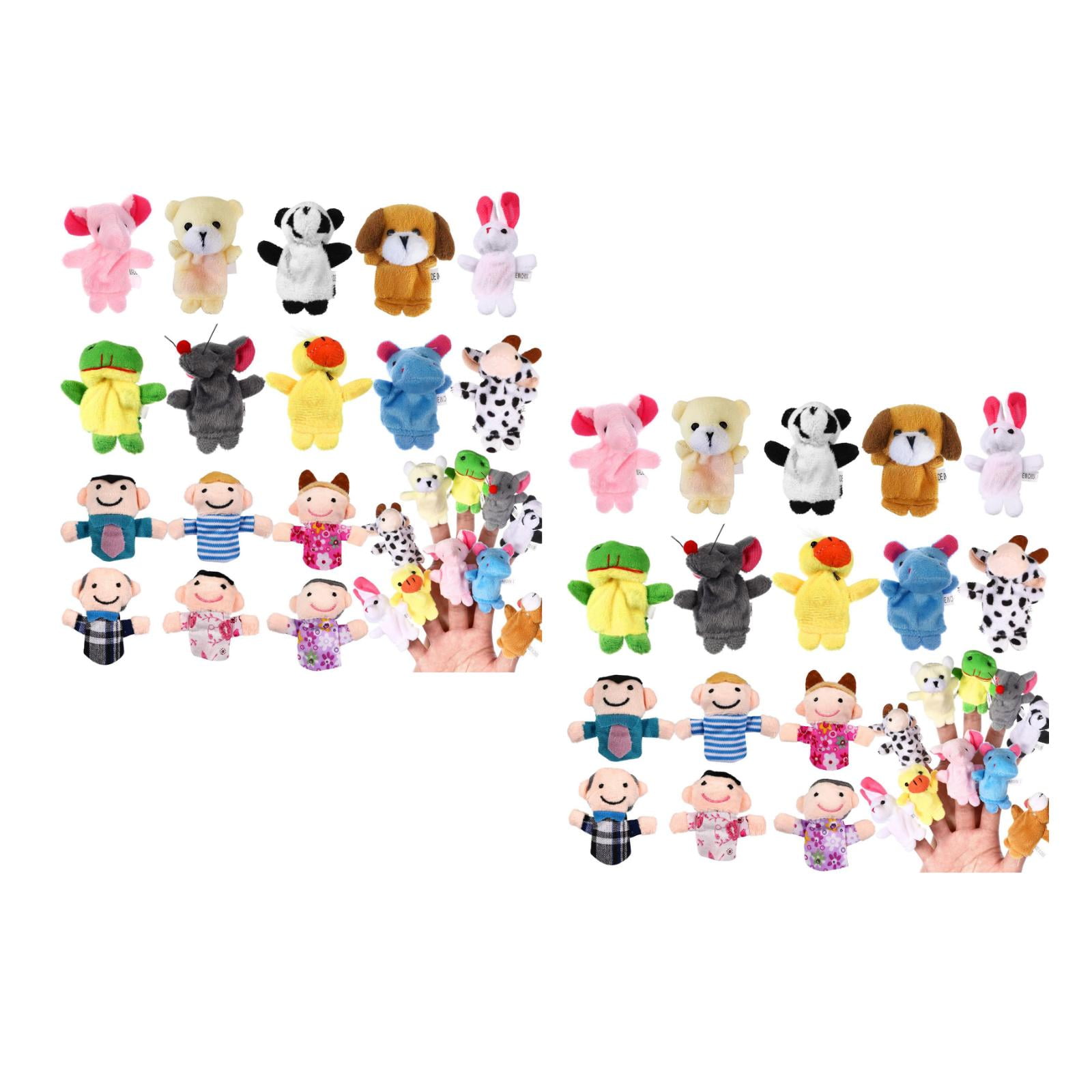 Hemoton 2 Count Finger Puppets People Thumb Story Time Fairy Tale Toy ...