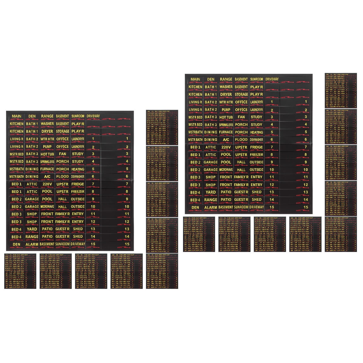 Hemoton 2 Pack Electric Panel Label Breaker Stickers Circuit Labels ...