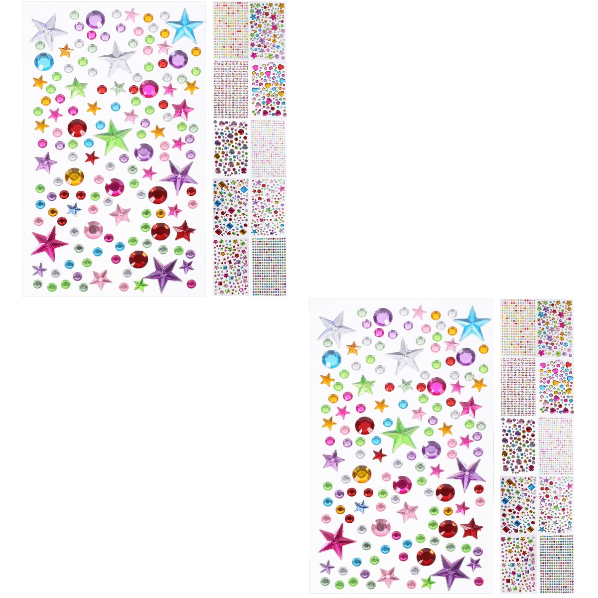 Hemoton 2 Pack Gemstone Border Stickers Gem Diamond Sticker 15.00X9 ...