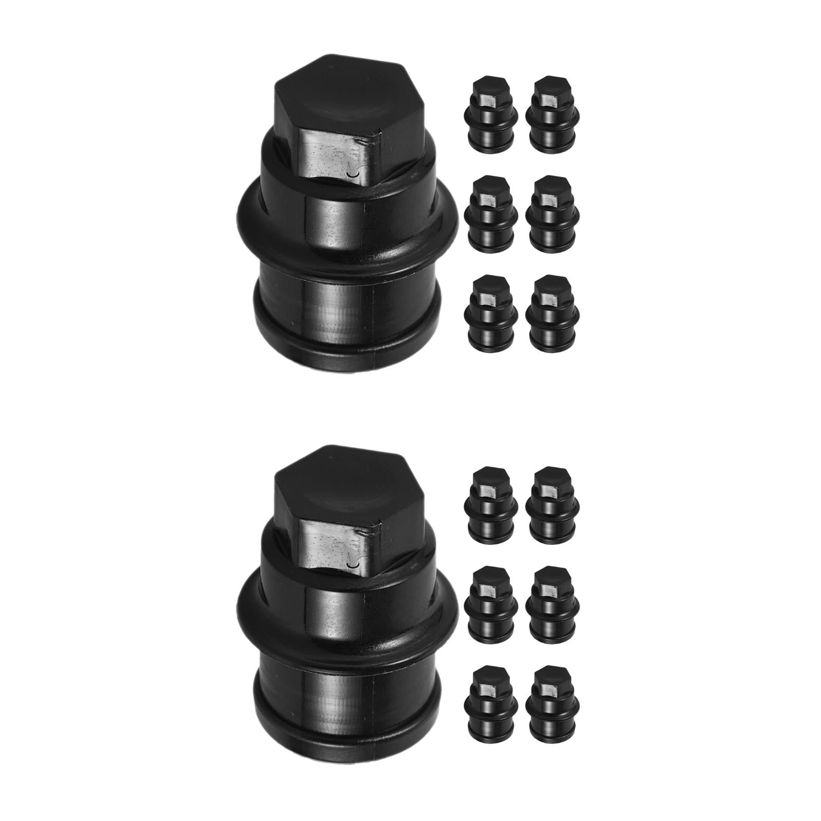 Hemoton 2-Pack Black Lug Nut Caps for Semi Trucks, Wheelbarrows, and ...