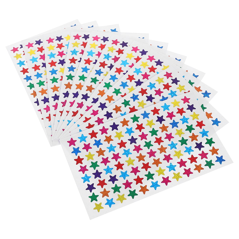 Hemoton 2 Packs Small Star Stickers For Kids Shiny Stickers For ...