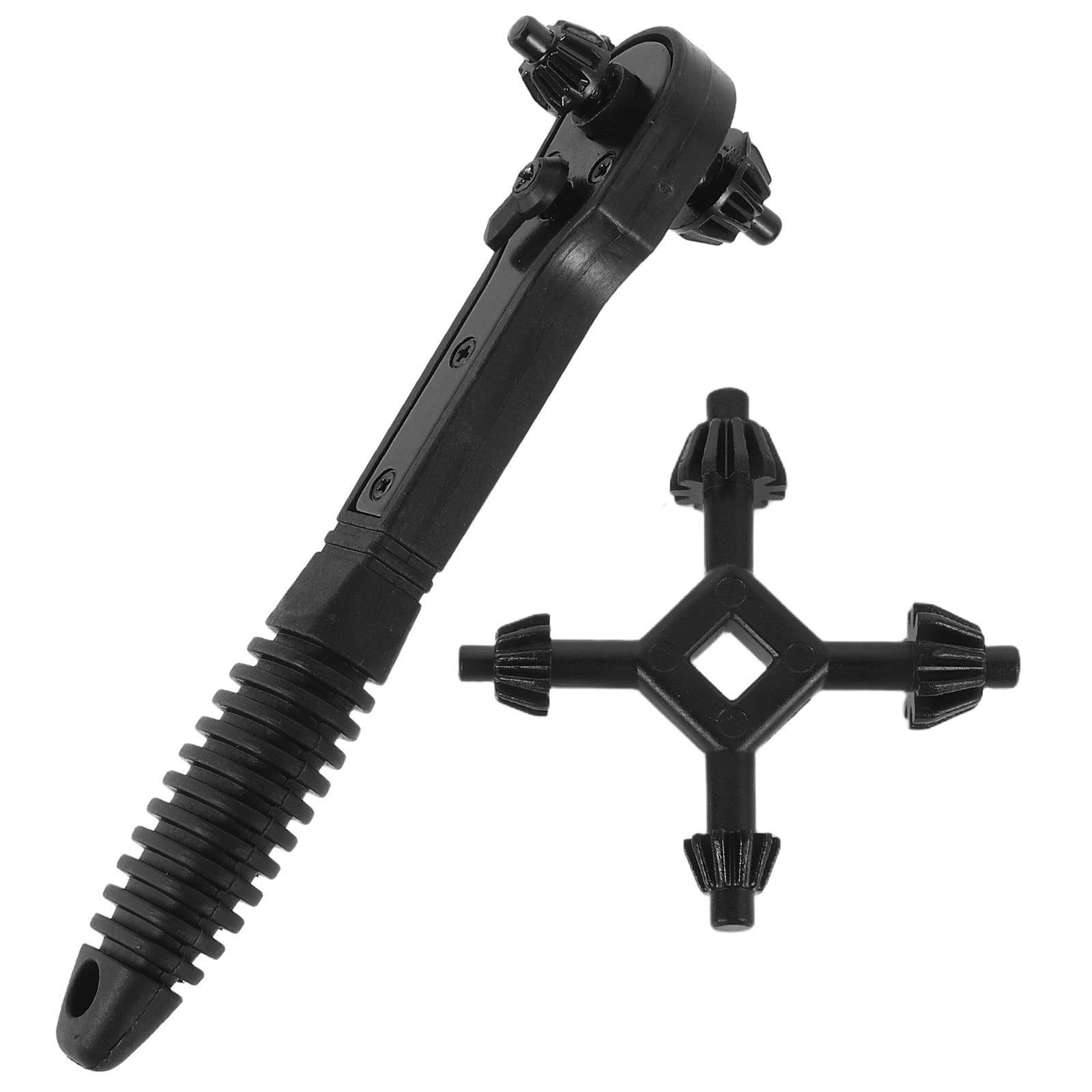 Hemoton 2 Pcs 2 In 1 Drill Chuck Key Wrench Dual Ratchet Spanner ...