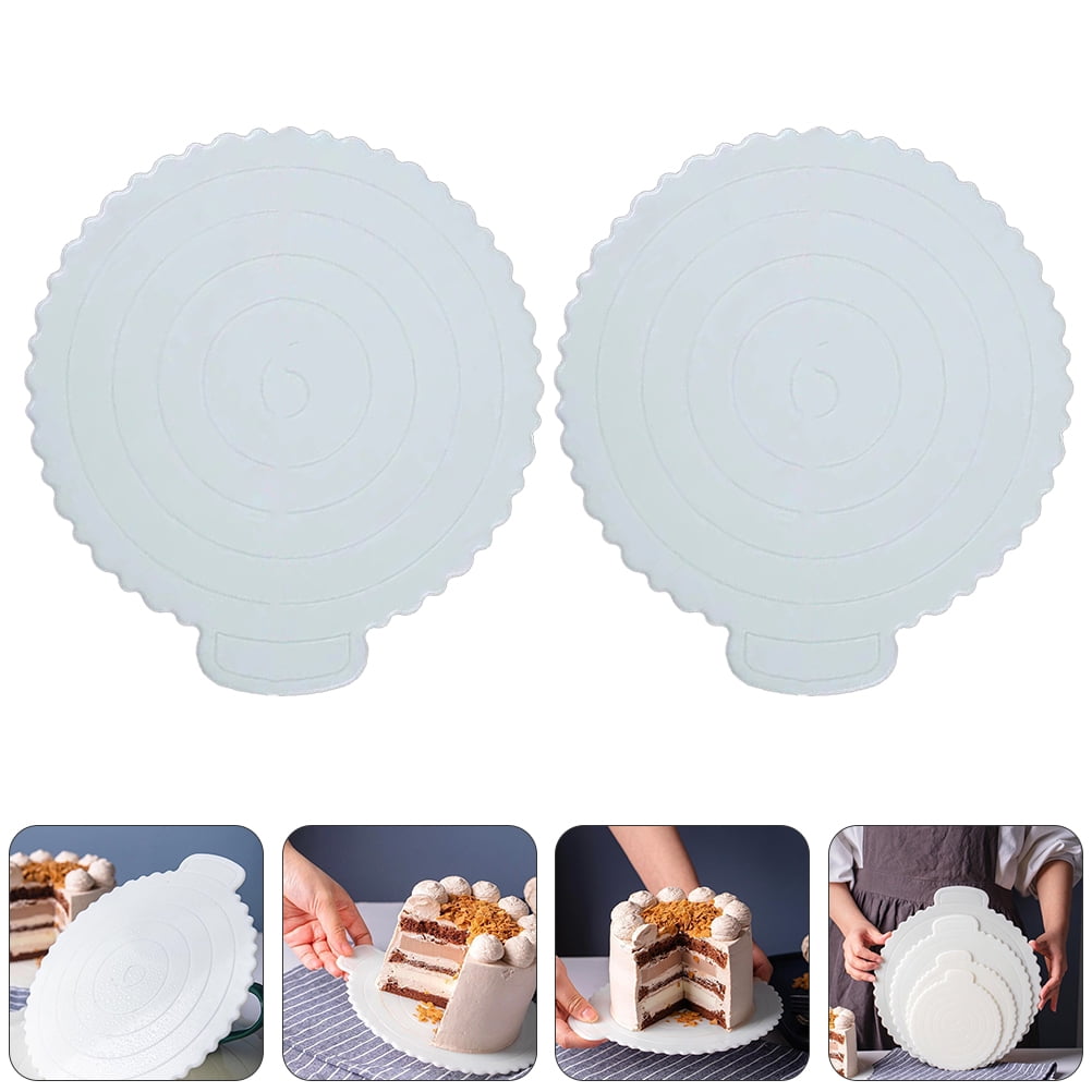 Hemoton 2 Pcs Cake Party Base Commercial Displaying Birthday Cakes ...