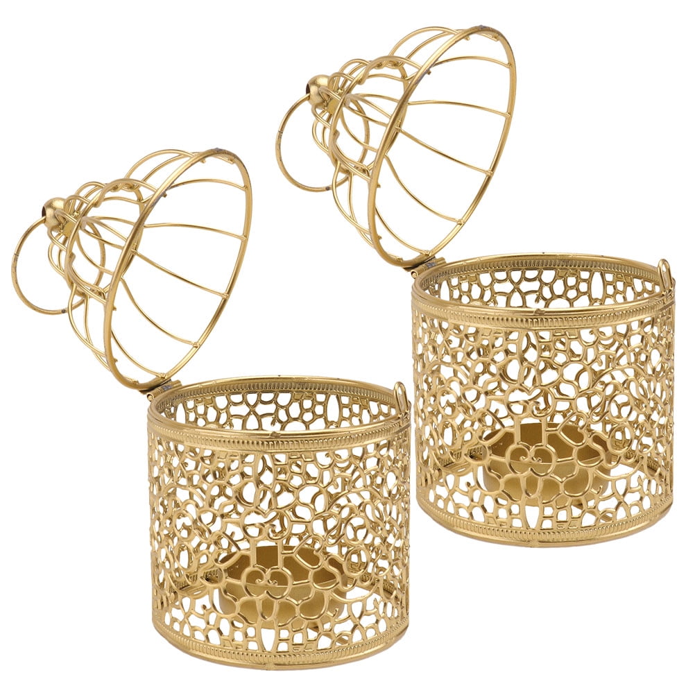 Hemoton 2 Pcs Candlestick Lantern Outdoor Lanterns Holder Candlesticks ...