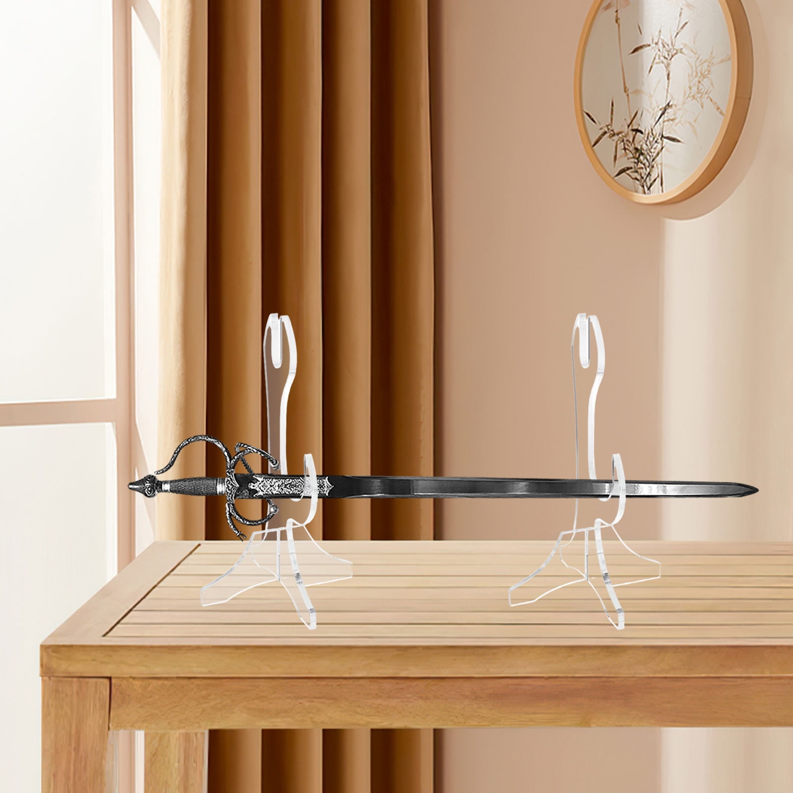 Hemoton 2 Pcs Double Layer Sword Rack For Displaying Space-Saving Sword ...