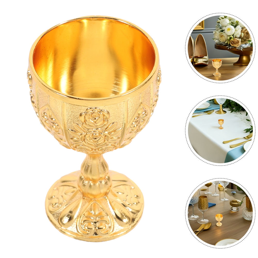 Hemoton Set of 2 Medieval Style Chalice Wine Glasses Fancy Cocktail ...