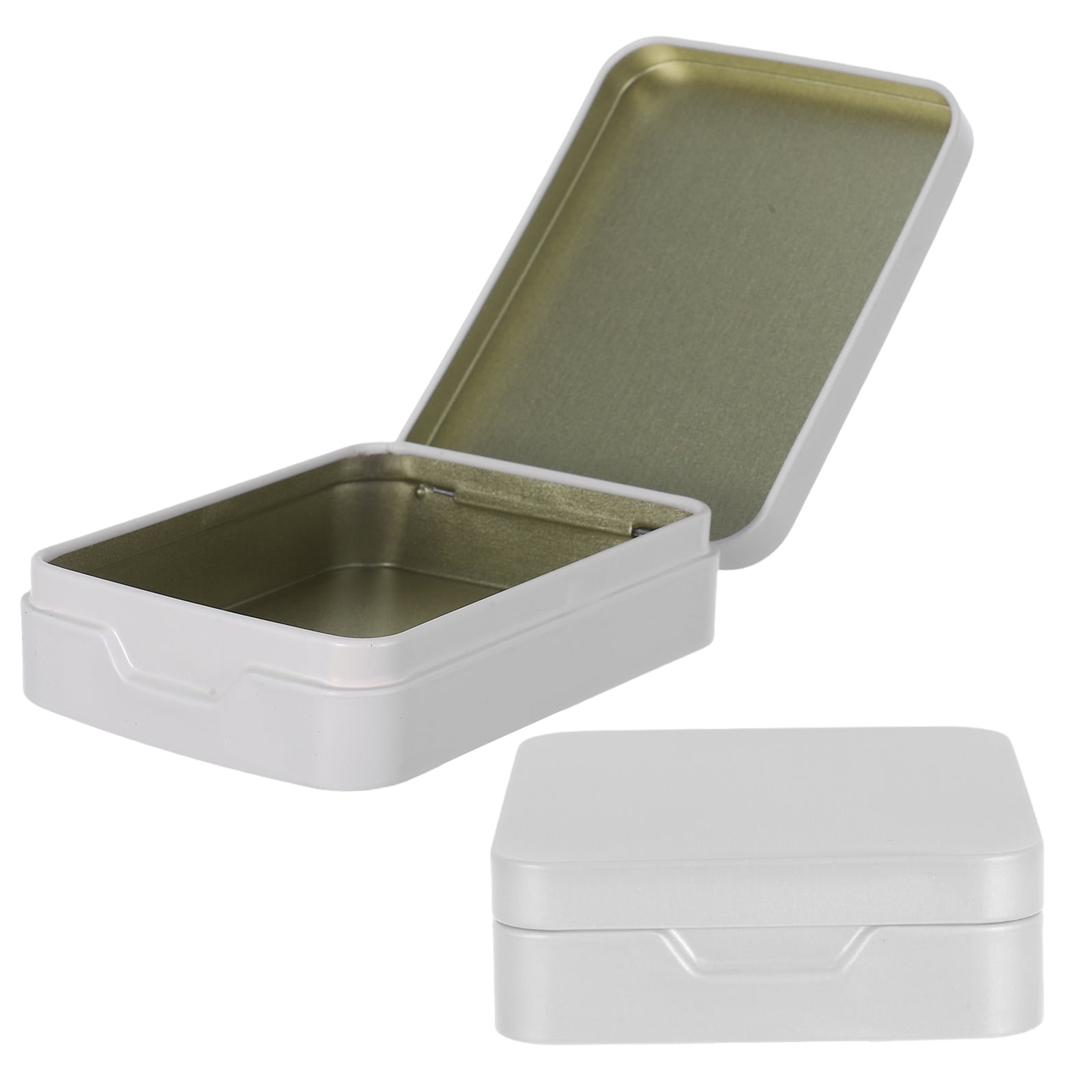 Hemoton 2 Pcs Tea Sealed Cans And Candy Box Small Metal Container With ...