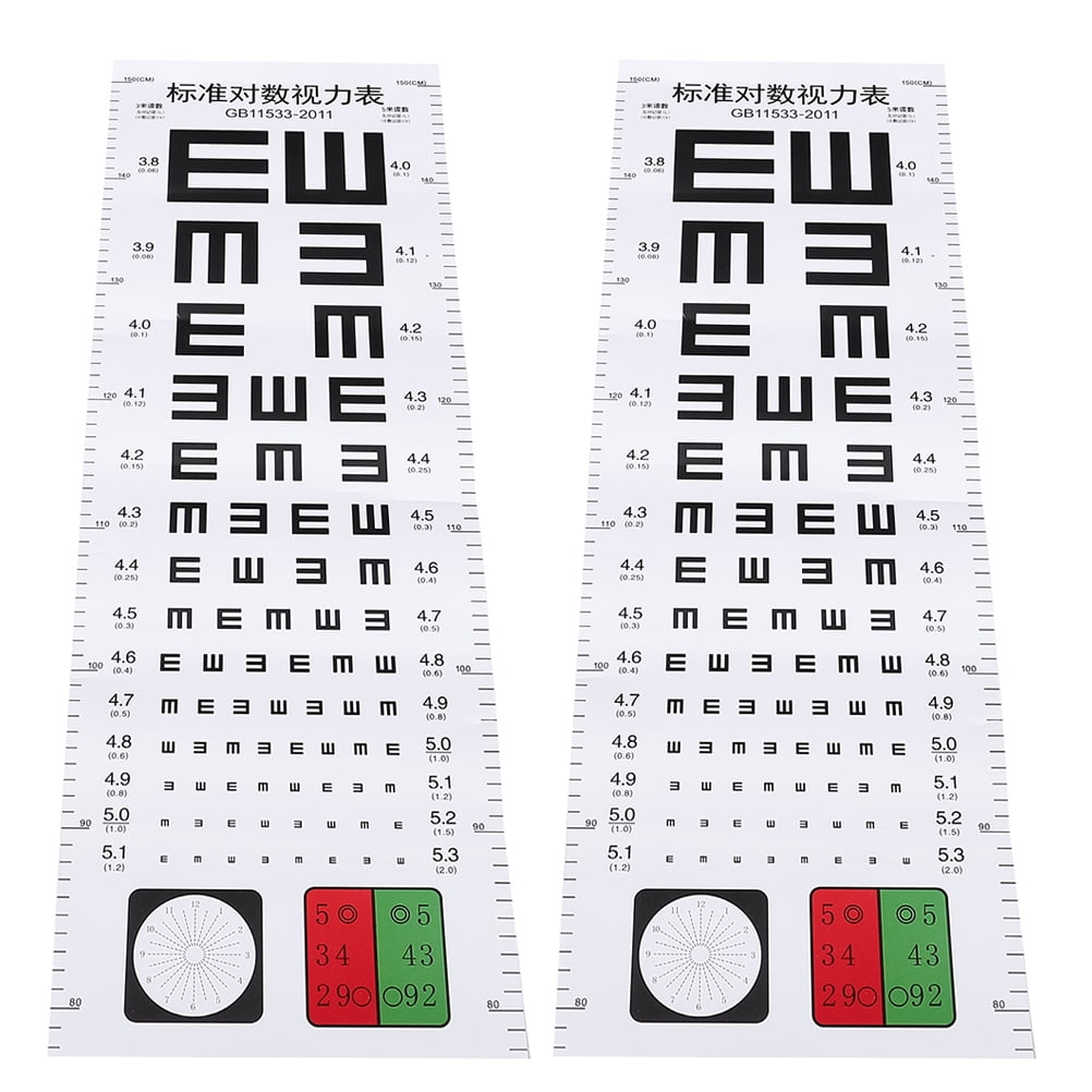 Eye Chart for Testing with Stable Plastic Material Assorted Color Wall ...