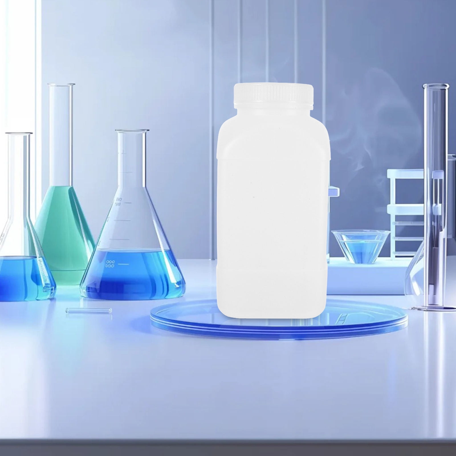 YOSADIER Thickened Plastic Chemical Container Reagent Bottles White ...