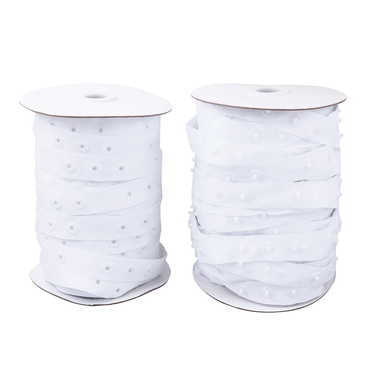 Hemoton 2 Rolls 1.8cm DIY Invisible Buckle Belt Webbing Belt Snapper Quilt Cover Snap-fastener ...