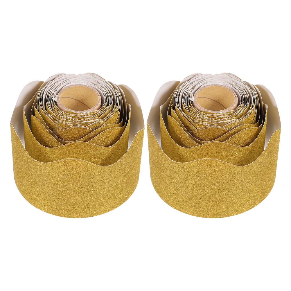 Hemoton 2 Rolls Of Glitter Blackboard Border Trim Decorative Border ...