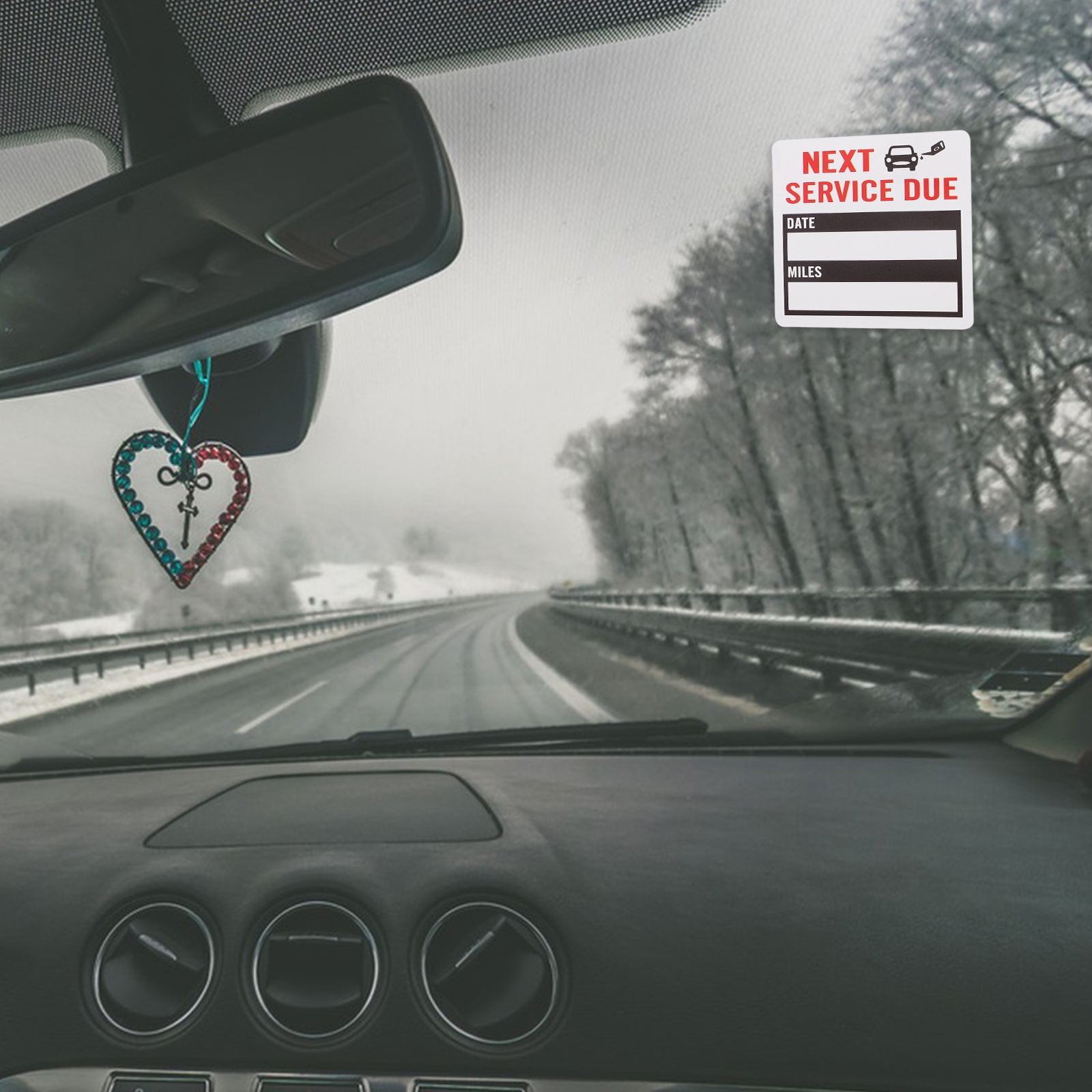 Hemoton 2 Rolls Oil Change Stickers for Windshield Oil Change Reminder ...