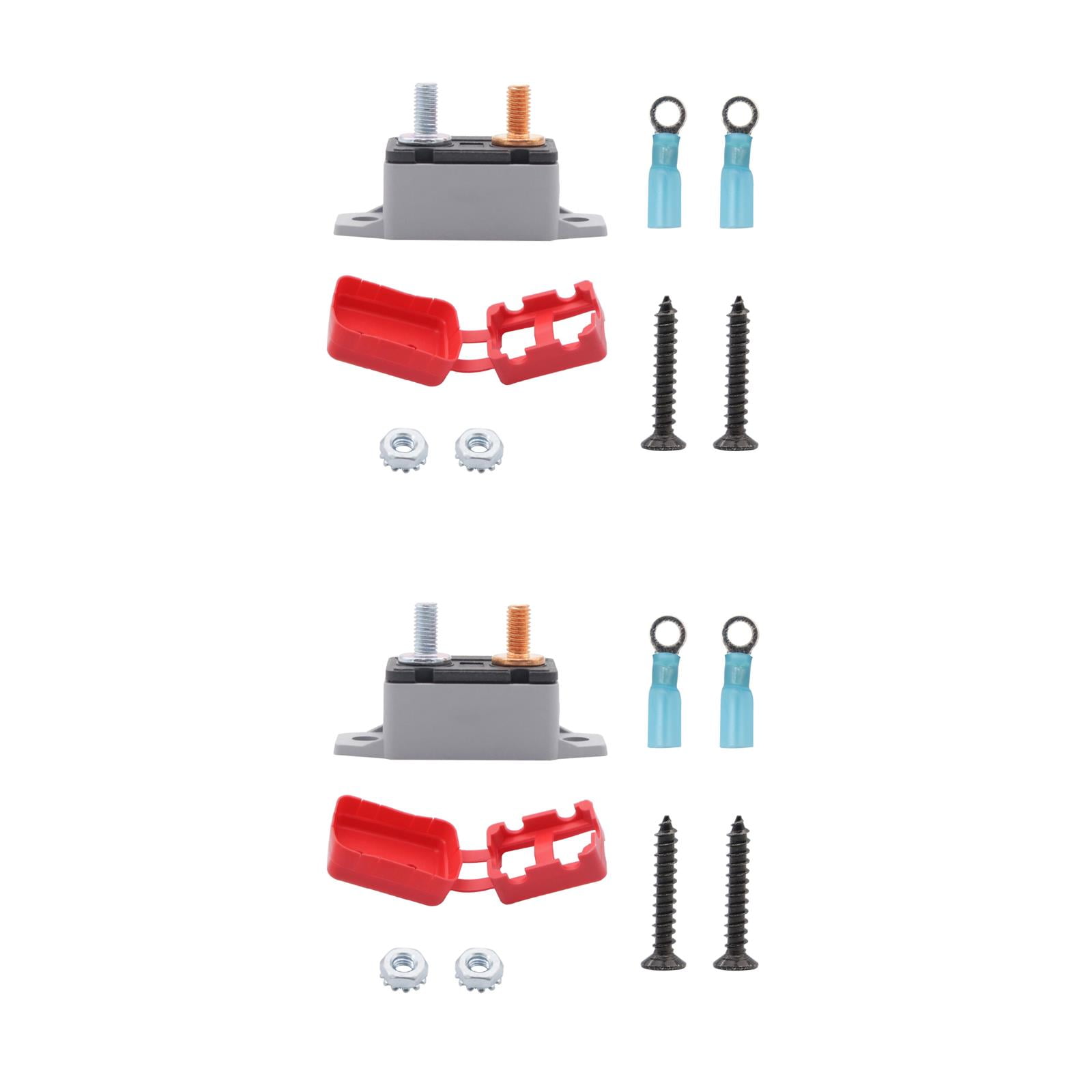 Hemoton 2 Sets 30A 12V/24V Manual Reset Circuit Breaker Fuse Bolt Type ...