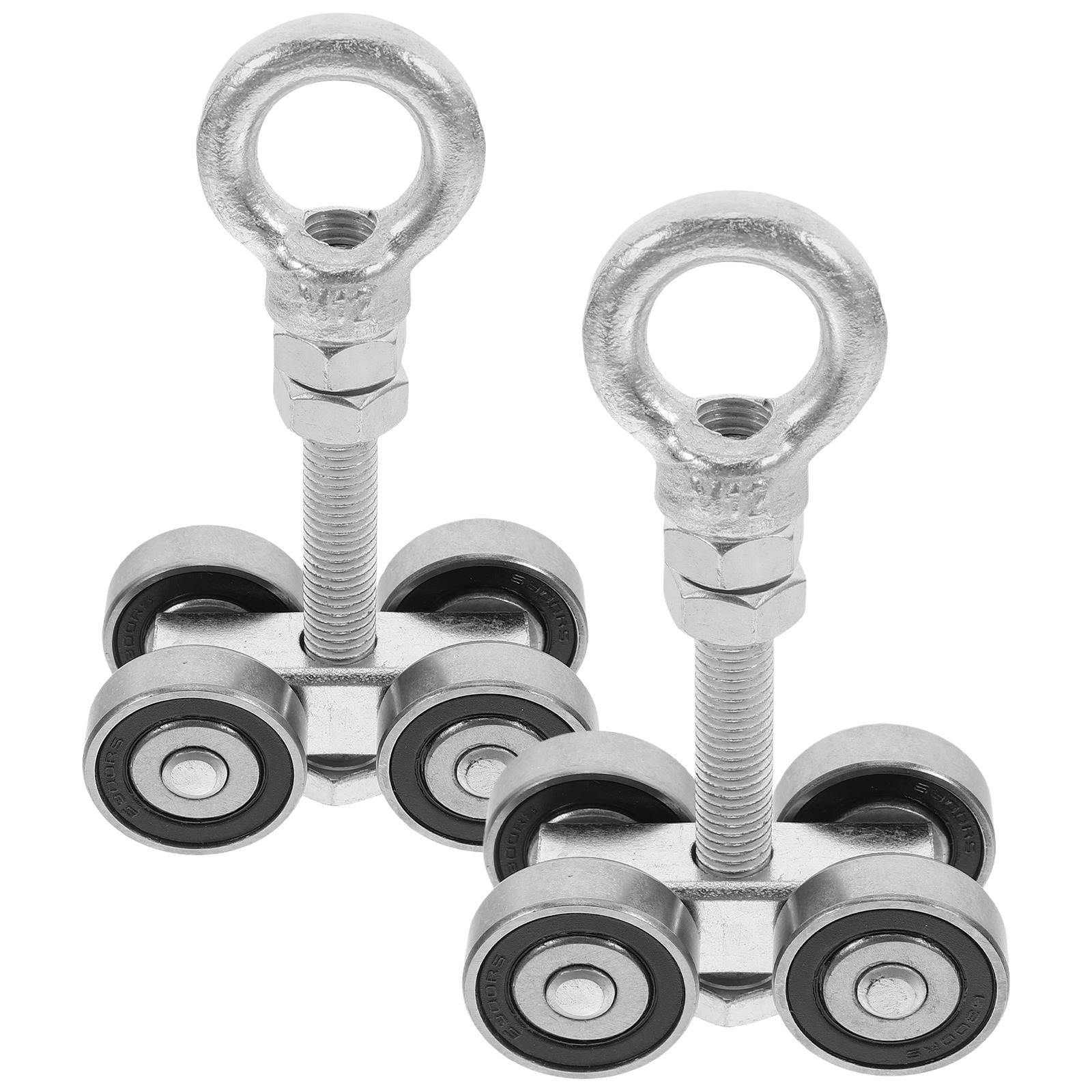 Hemoton 2 Sets 4 Wheel Silent Trolley Assembly Rollers Four Bearing ...