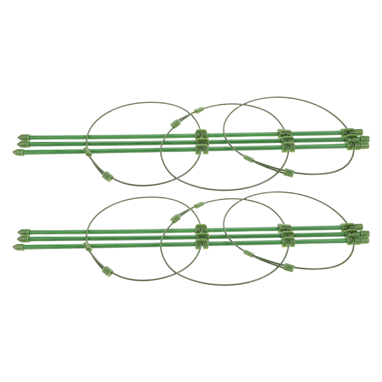 Hemoton 2 Sets Cucumber Climbing Cage Tomato Trellis with Rings Green ...