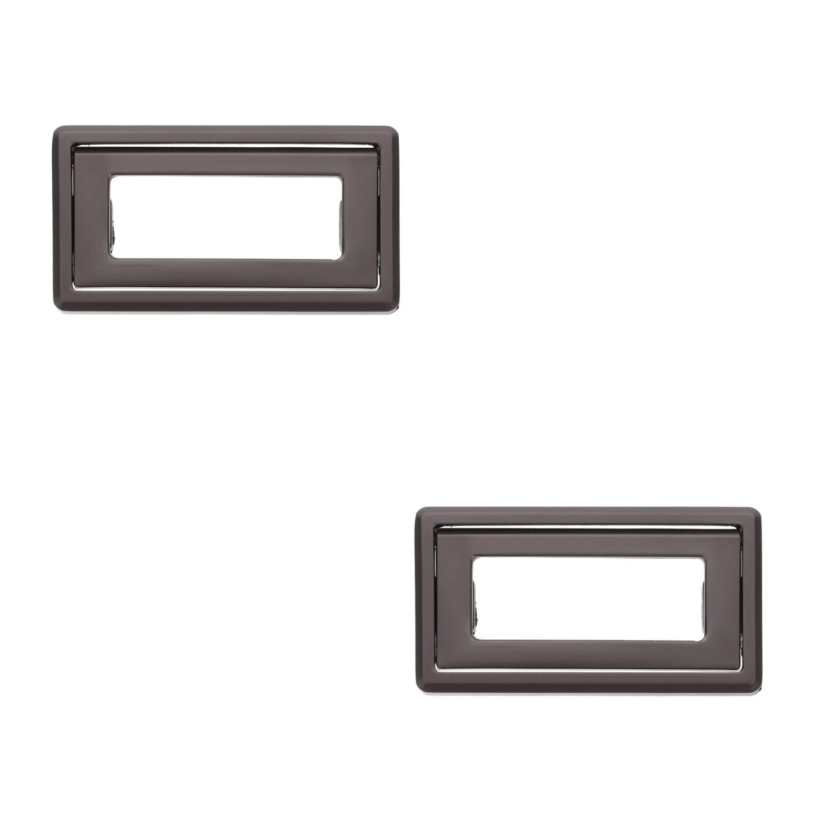 Hemoton 2 Sets Flush Mount Handle Hidden Drawer Pull Handle Cabinet ...