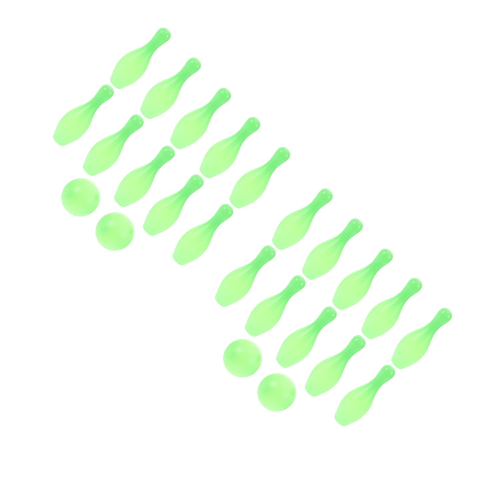 Hemoton 2 Sets Of Glow In The Dark Toy Bowling Set With Plastic Pins ...