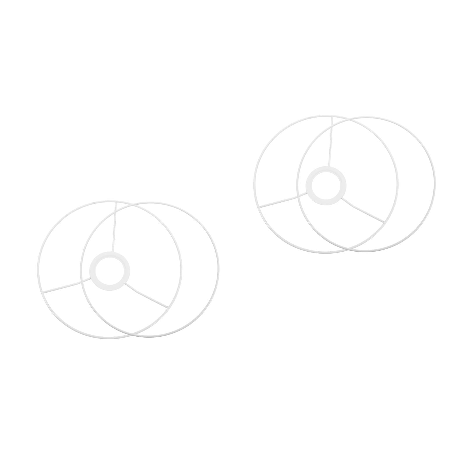 Hemoton 2 Sets Lamp Shade Ring Frame Lampshade Holder Wire Frame DIY ...