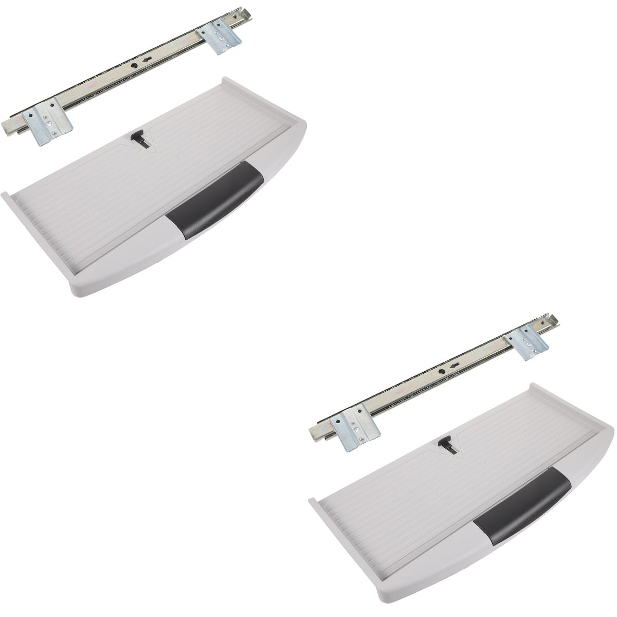 Hemoton 2 Sets Large Keyboard Tray Under Desk Pull Out Keyboard Tray ...