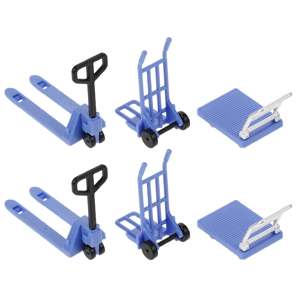 Hemoton 2 Sets Miniature Hand Trolley Miniature Forklift Miniature ...