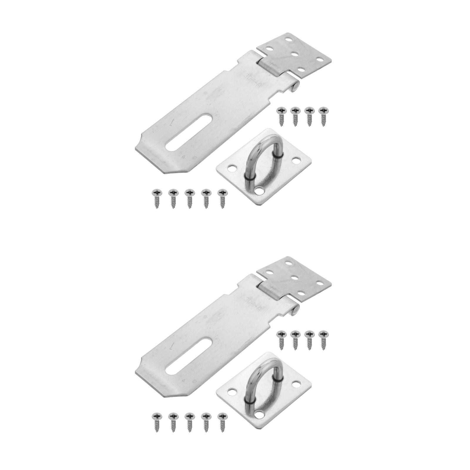 Hemoton 2 Sets Padlock Hasp Shed Stainless Steel Hasp and Staple Gate ...