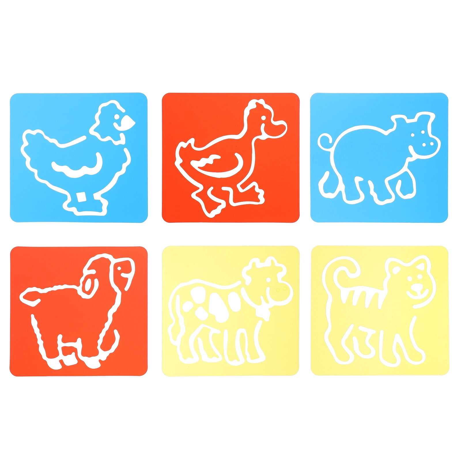 Hemoton 2 Sets Painting Stencil Practical Plastic Reusable Kids Drawing ...