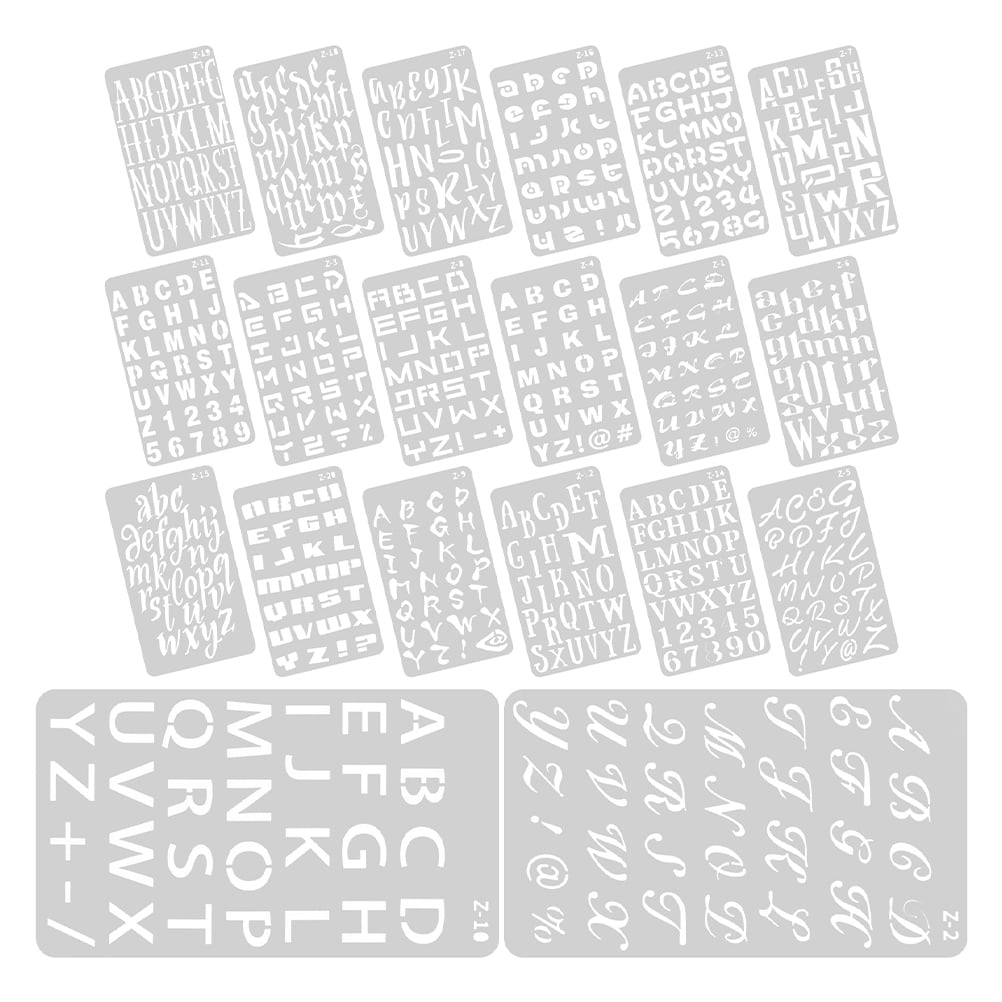 Hemoton 2 Sets Plastic Letter Stencils Reusable Alphabet Templates For ...